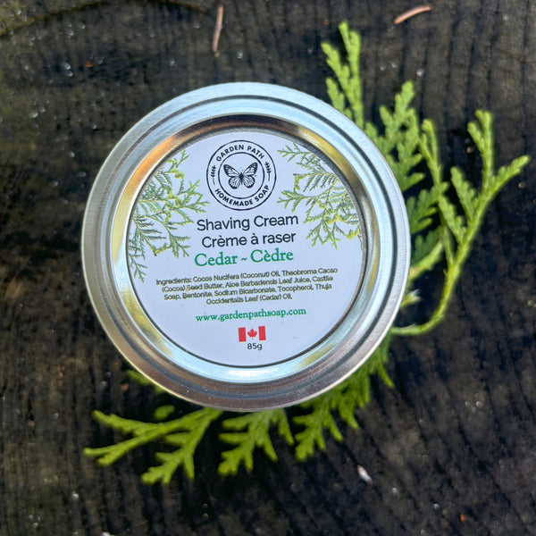 Natural Shaving Cream - Garden Path Homemade Soap - Canada